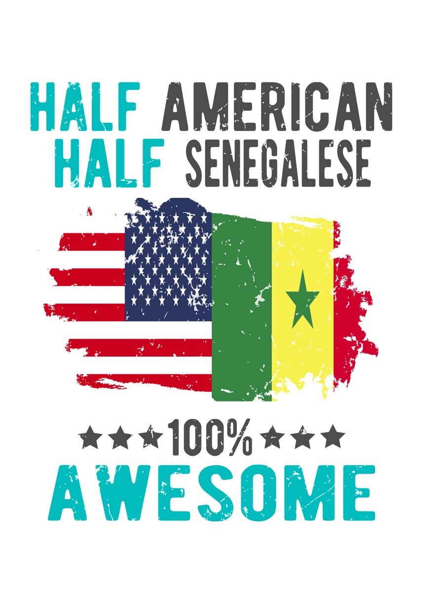 'Half American Half' Poster, picture, metal print, paint by schmugo ...
