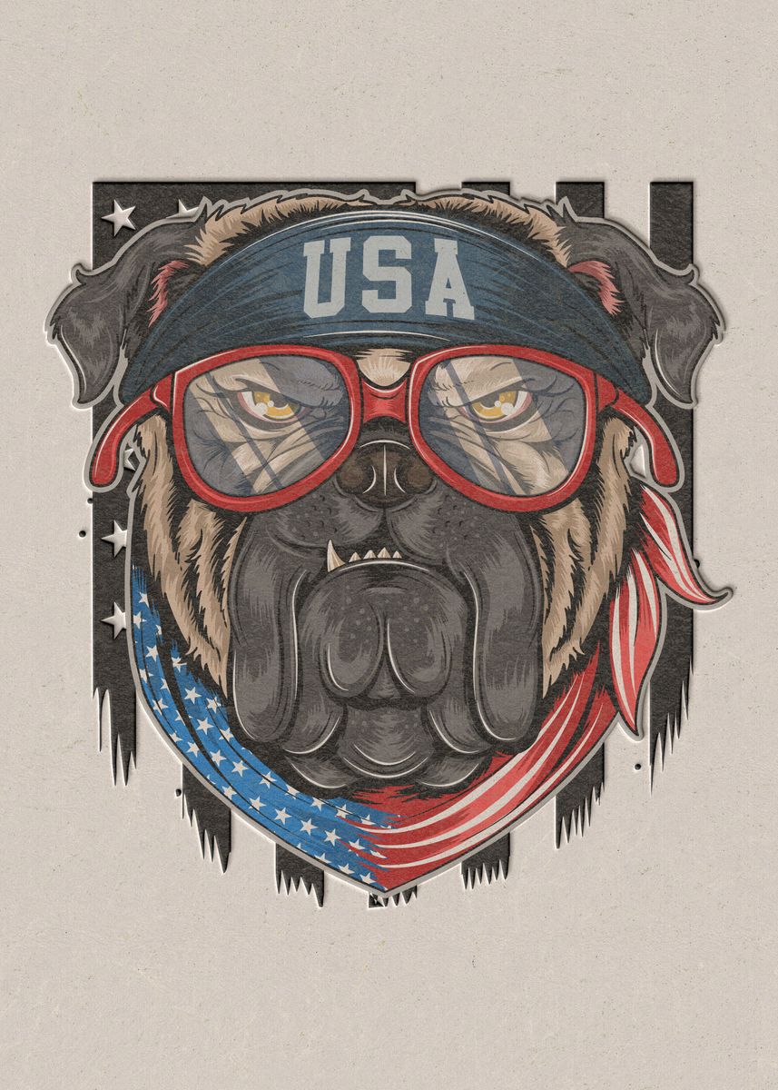 'Pit bull' Poster by Yates Madeline | Displate