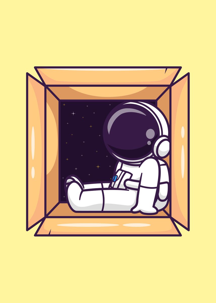 'astronot' Poster, picture, metal print, paint by Rois Lois | Displate