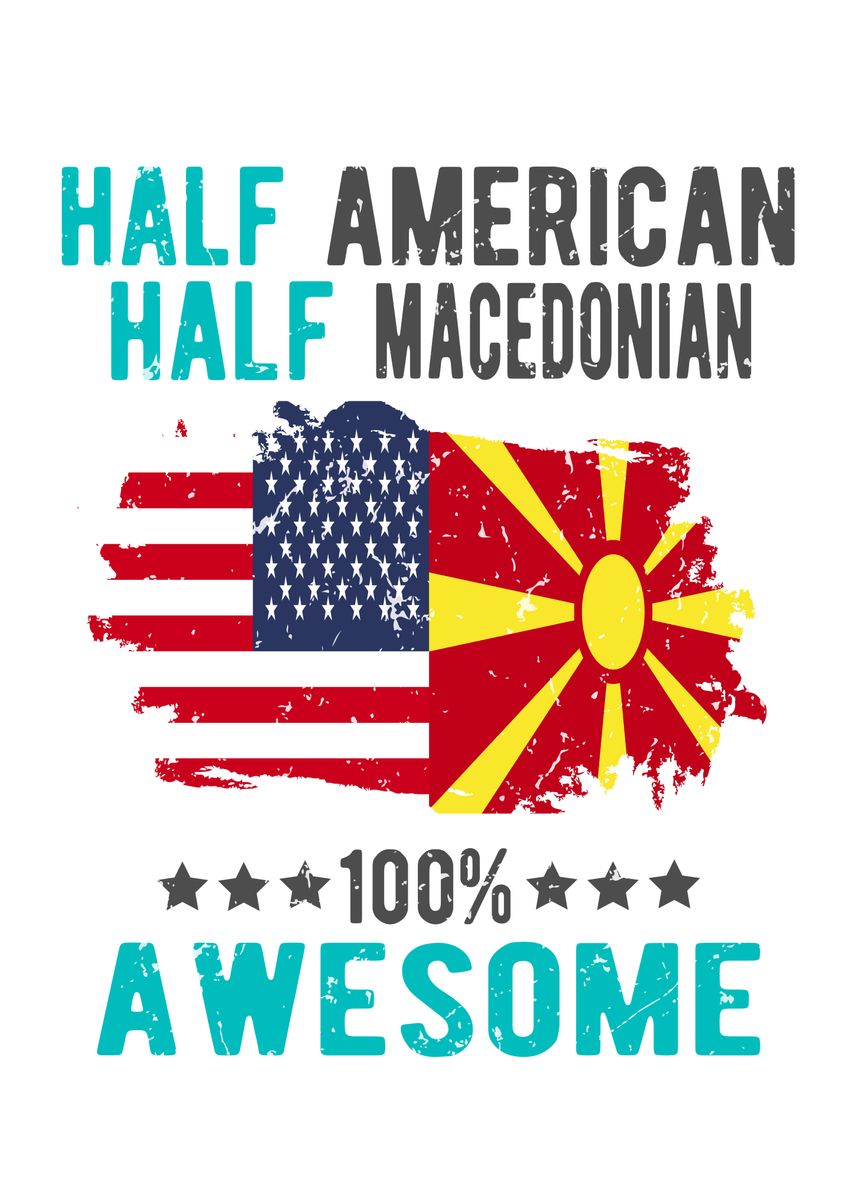 'Half American Half' Poster, picture, metal print, paint by schmugo ...