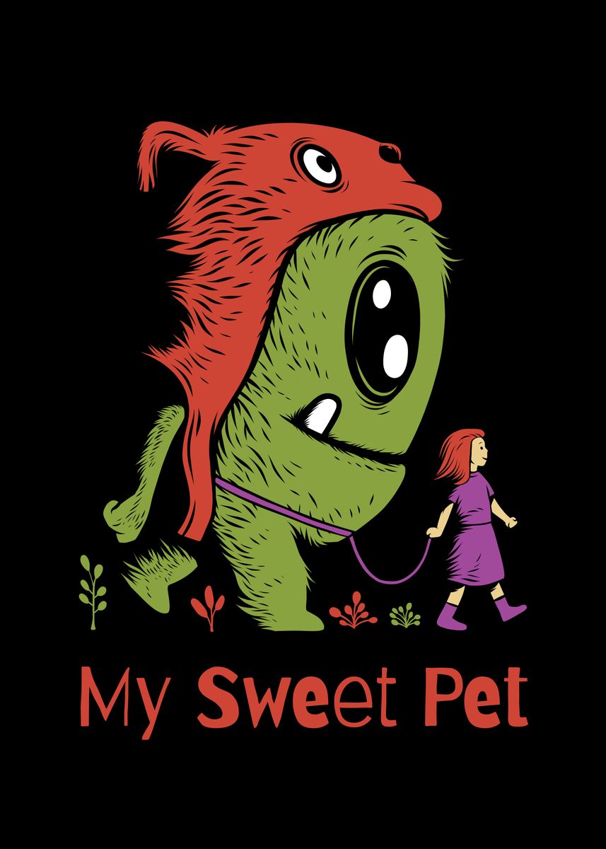 'My Sweet Pet' Poster by NIZAM KHAN | Displate