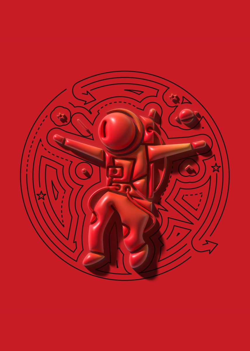 'astronot' Poster by Rois Lois | Displate