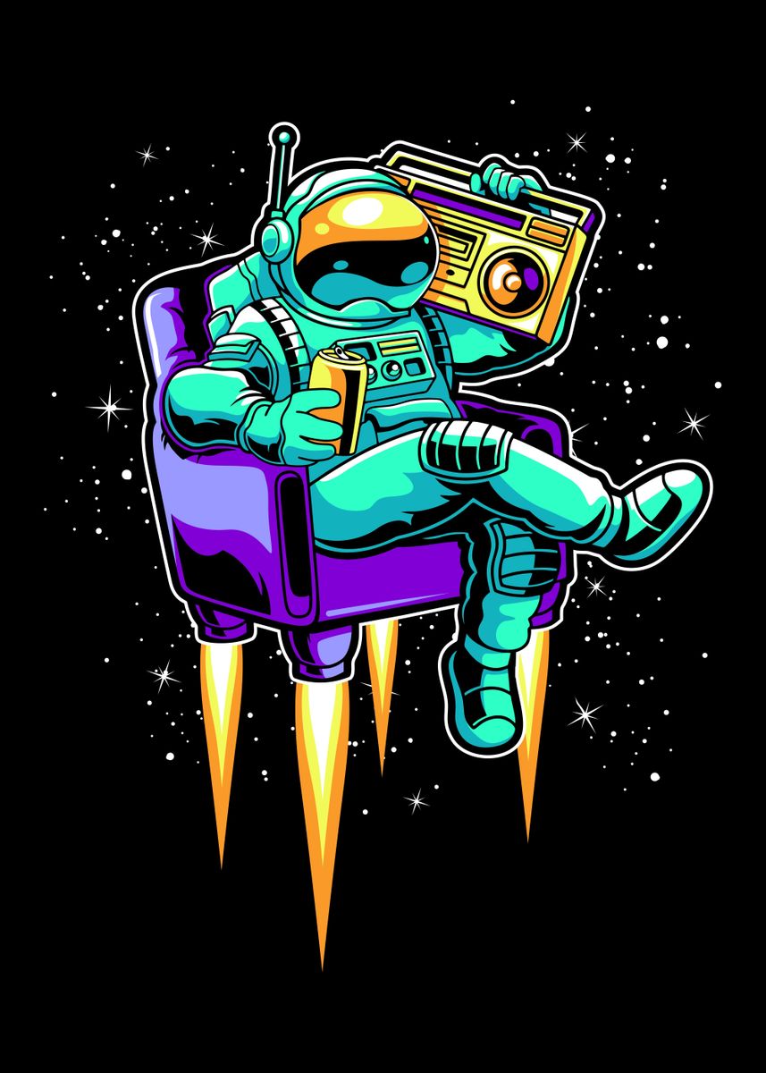 'astronot' Poster by Rois Lois | Displate