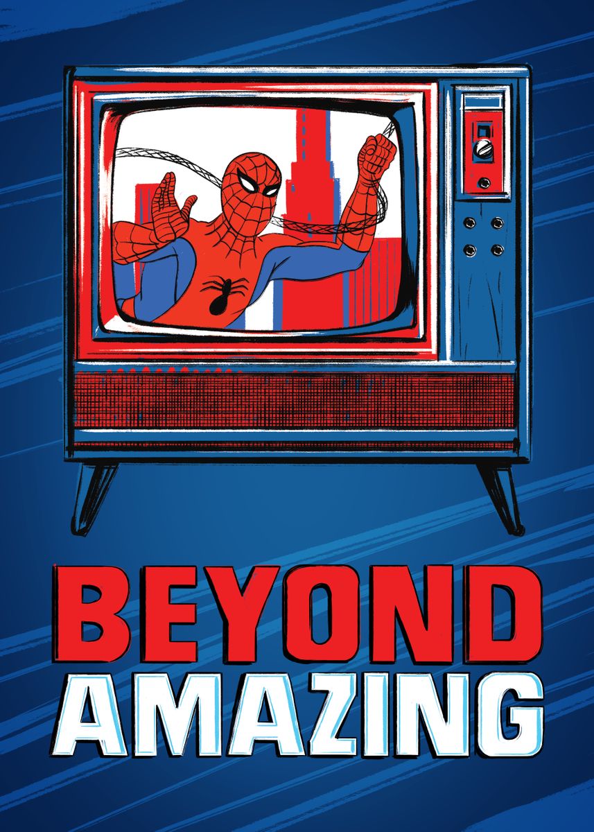 'Vintage TV (vertical)' Poster, picture, metal print, paint by Marvel ...