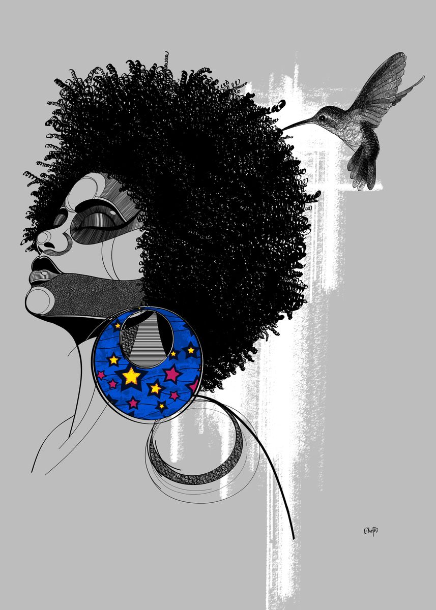 'Omalicha' Poster, picture, metal print, paint by TBJ Ohab | Displate