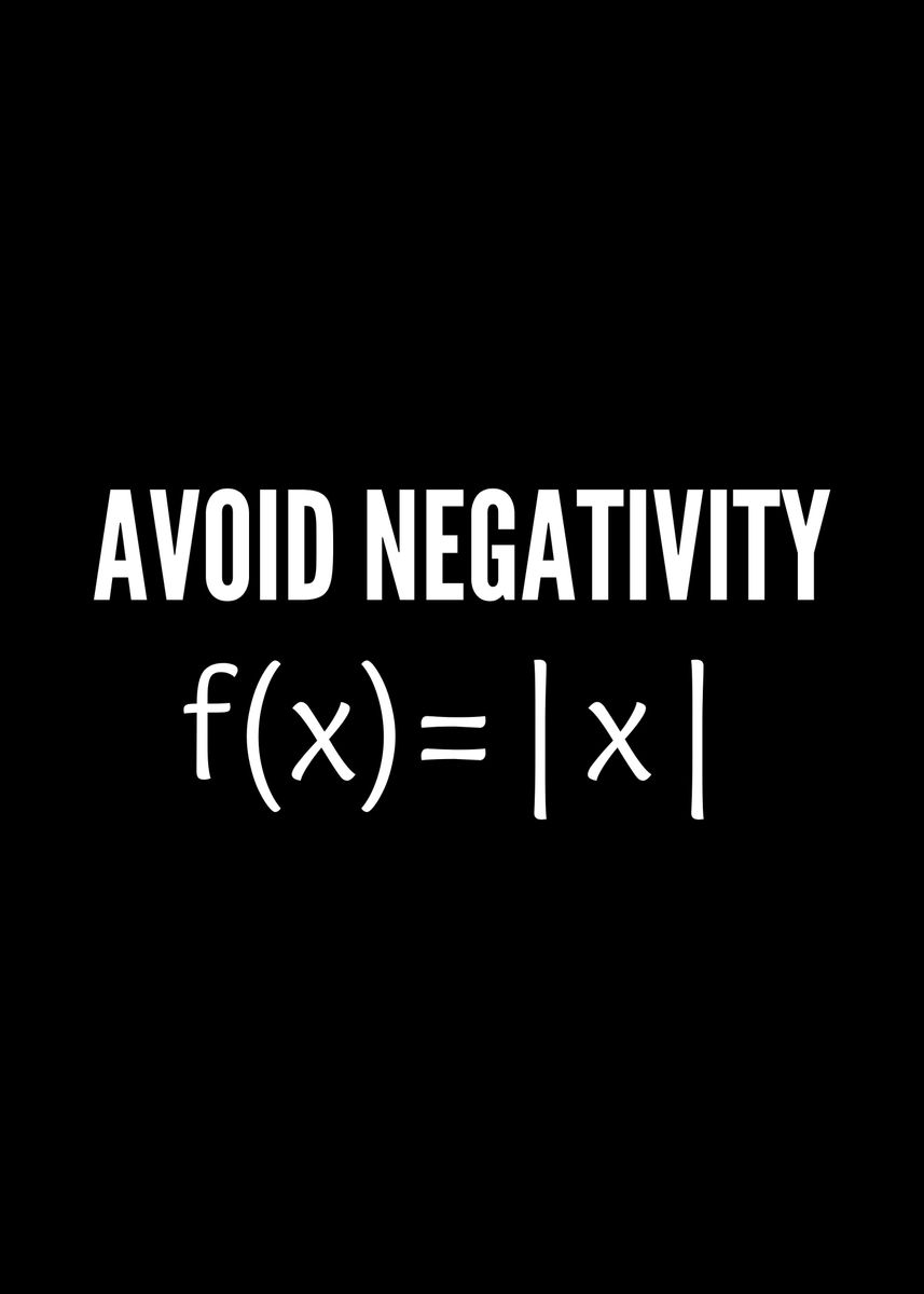 'Humorous Avoid Negativity ' Poster, picture, metal print, paint by ...