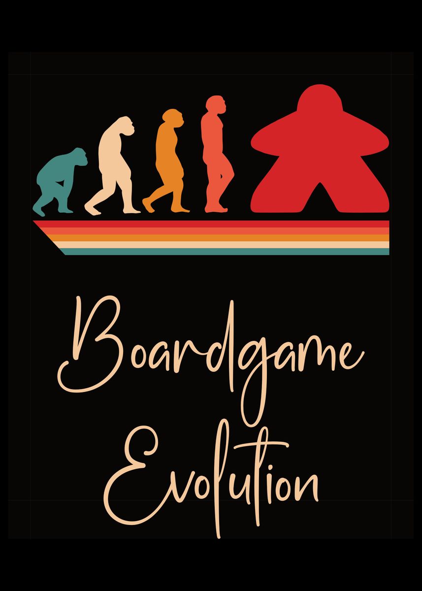 'Boardgame Evolution' Poster, picture, metal print, paint by Andreas ...