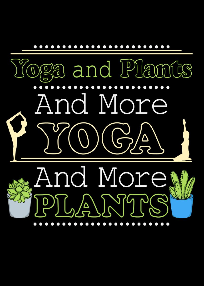 'Yoga Plants Meditation' Poster by PangolinArts | Displate