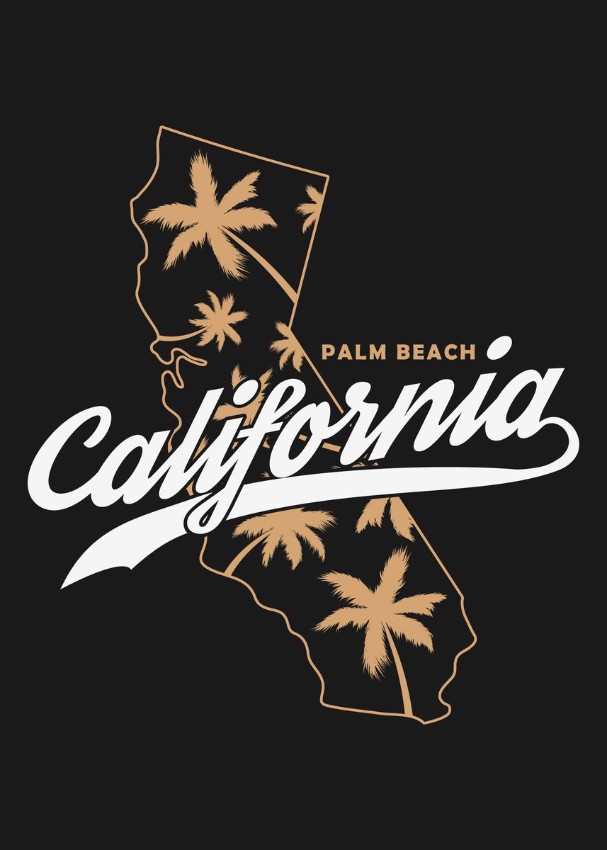 'California State Map USA' Poster by dkDesign | Displate