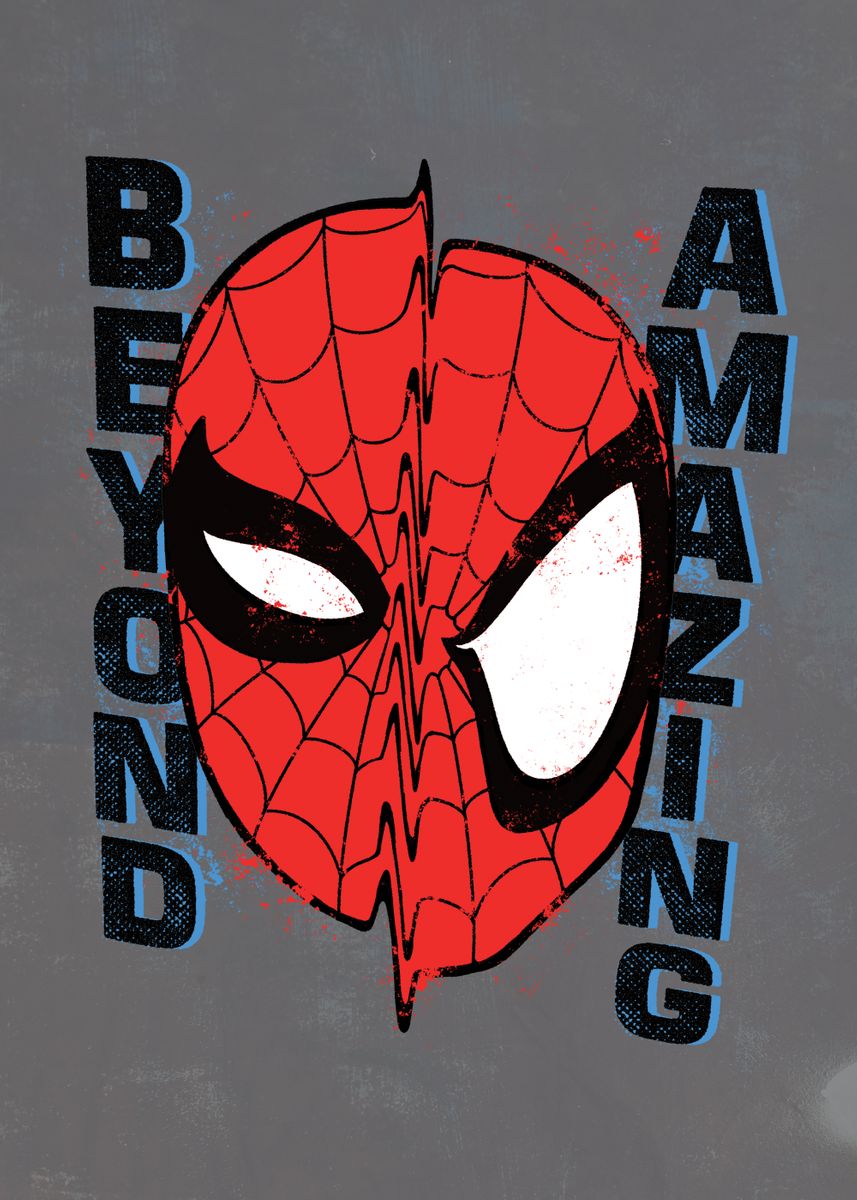 'Hazy Spidey Headsplit' Poster by Marvel | Displate