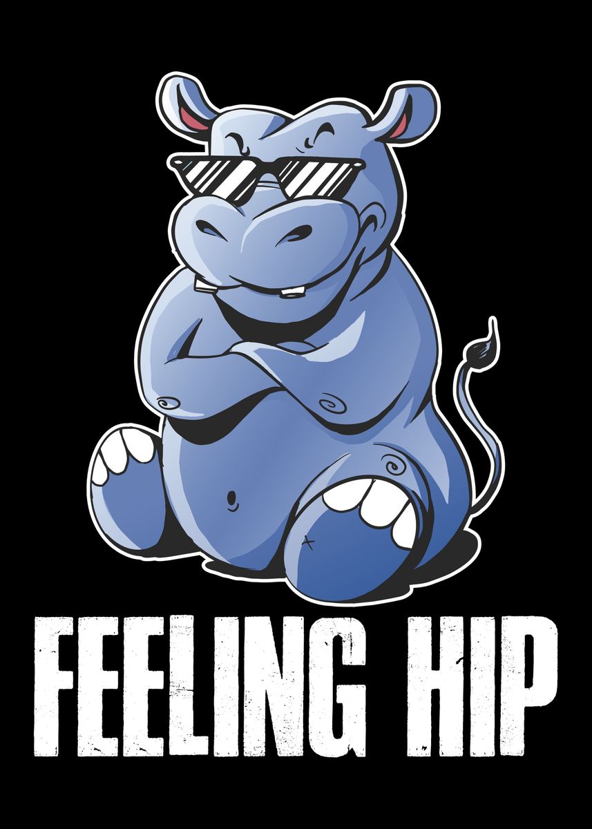 'Feeling Hip' Poster, picture, metal print, paint by CatRobot | Displate