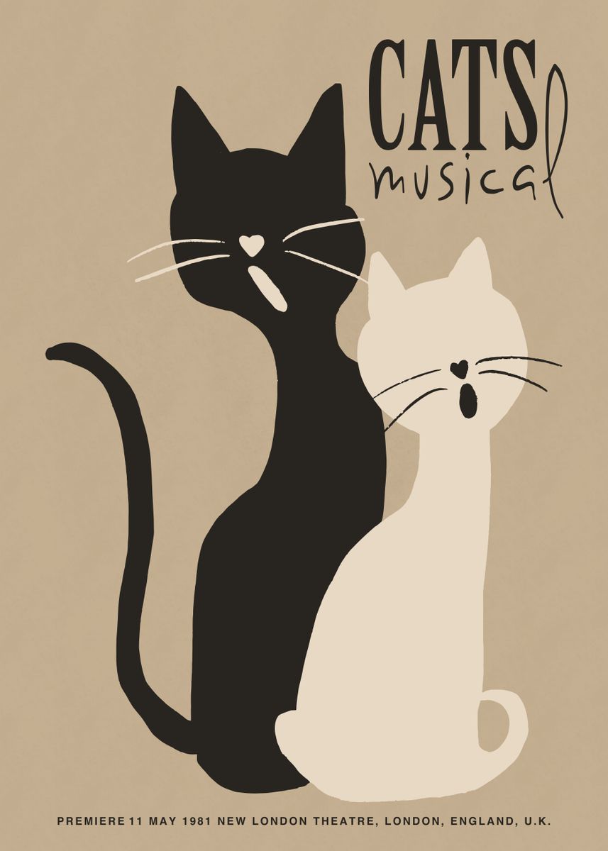 'Cats Musical Poster' Poster, picture, metal print, paint by ...