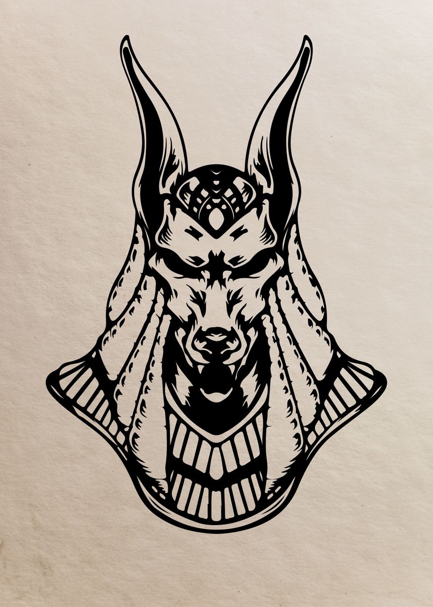 'Anubis God' Poster, picture, metal print, paint by hat 238 | Displate