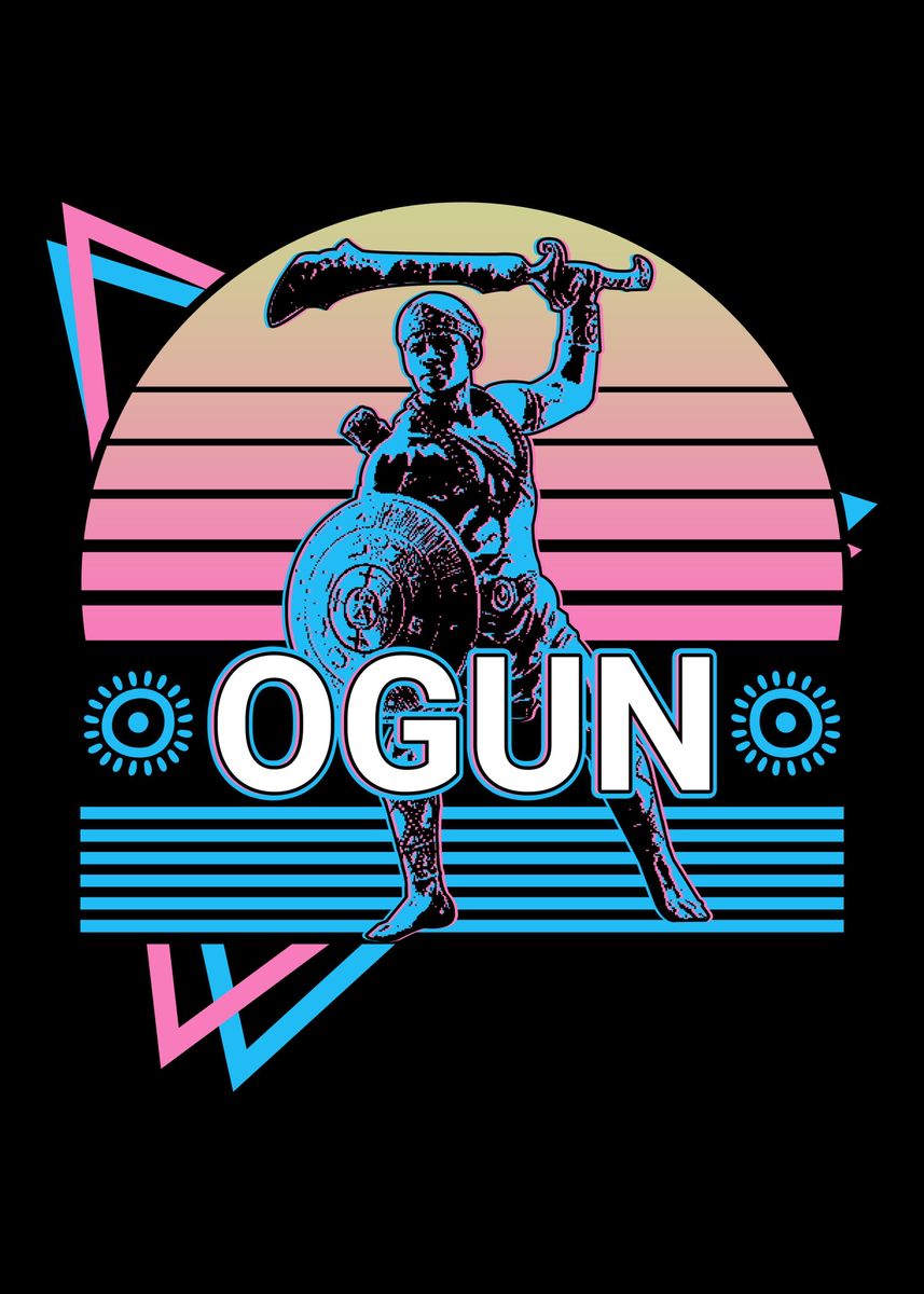'Ogun Orisha African Deity' Poster, picture, metal print, paint by ...