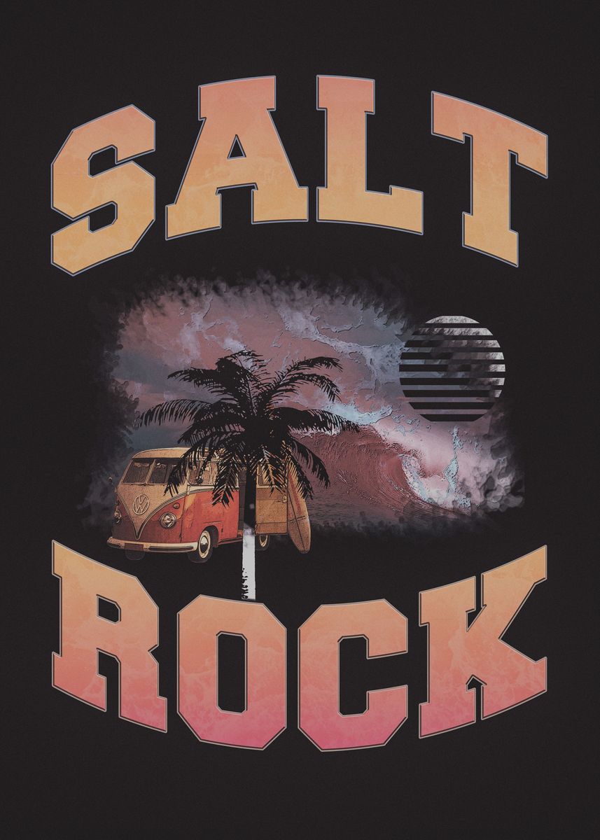 'Salt Rock' Poster, picture, metal print, paint by fafbird | Displate