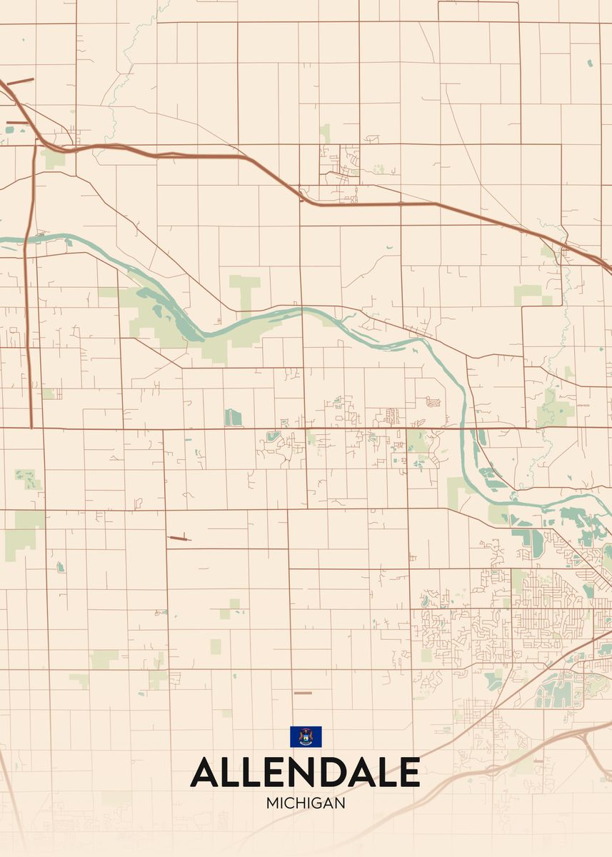 'Allendale MI' Poster by IMR Designs | Displate