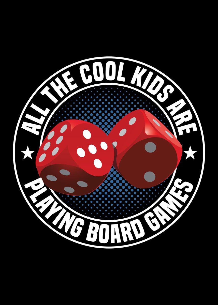'Cool Kids Board games' Poster, picture, metal print, paint by Andreas ...