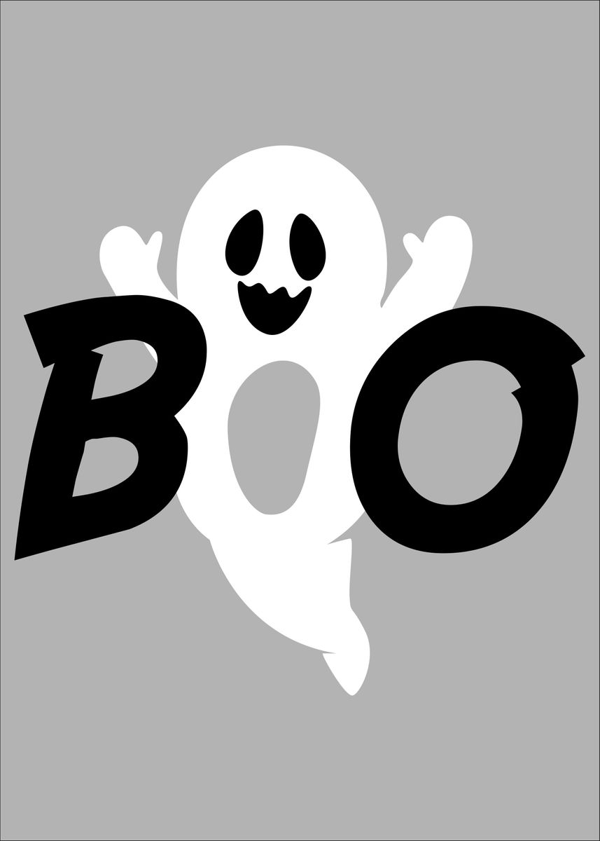 'Halloween Boo' Poster, picture, metal print, paint by DombaHitam ...