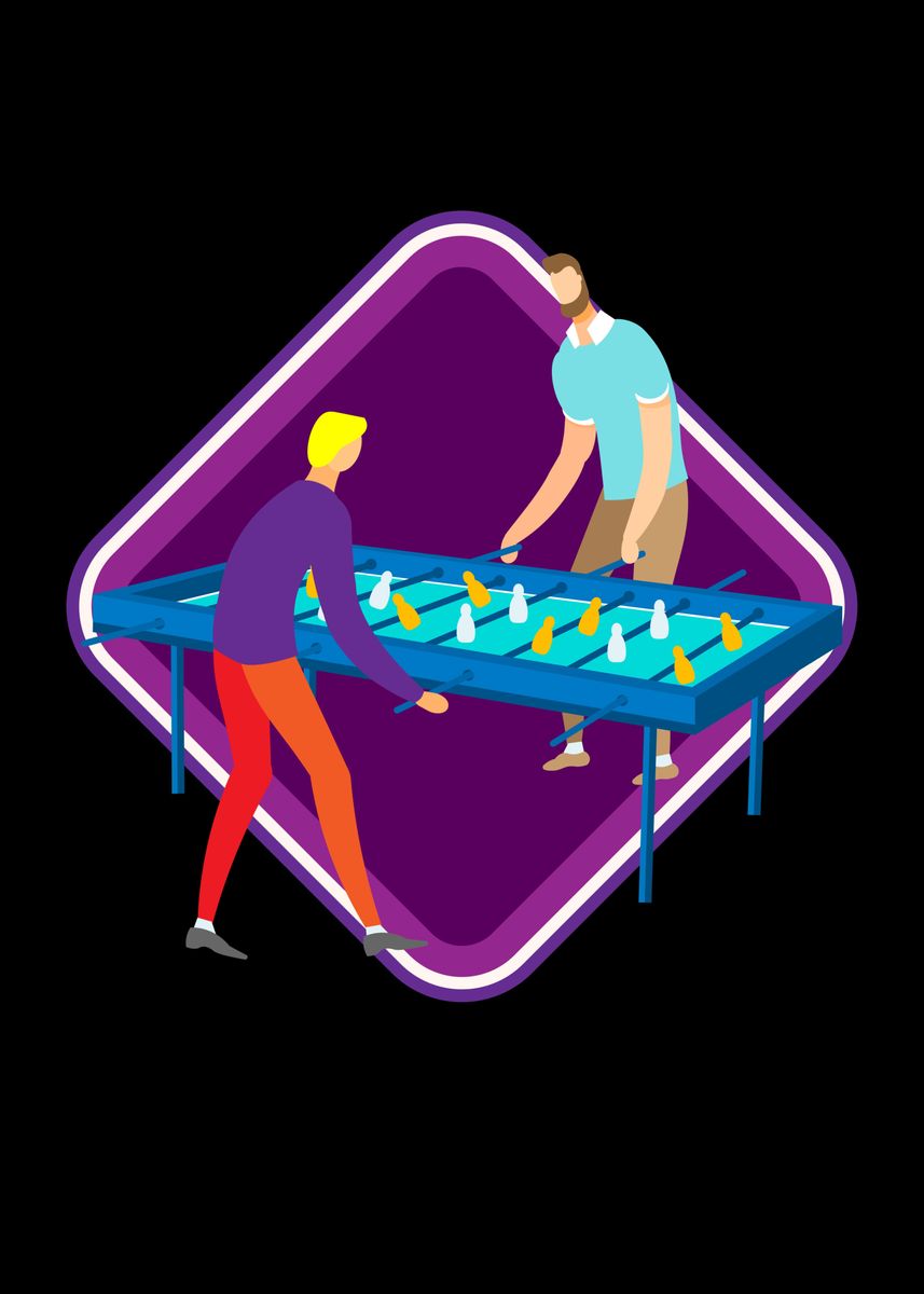 'Table Football Player' Poster, picture, metal print, paint by Mooon ...