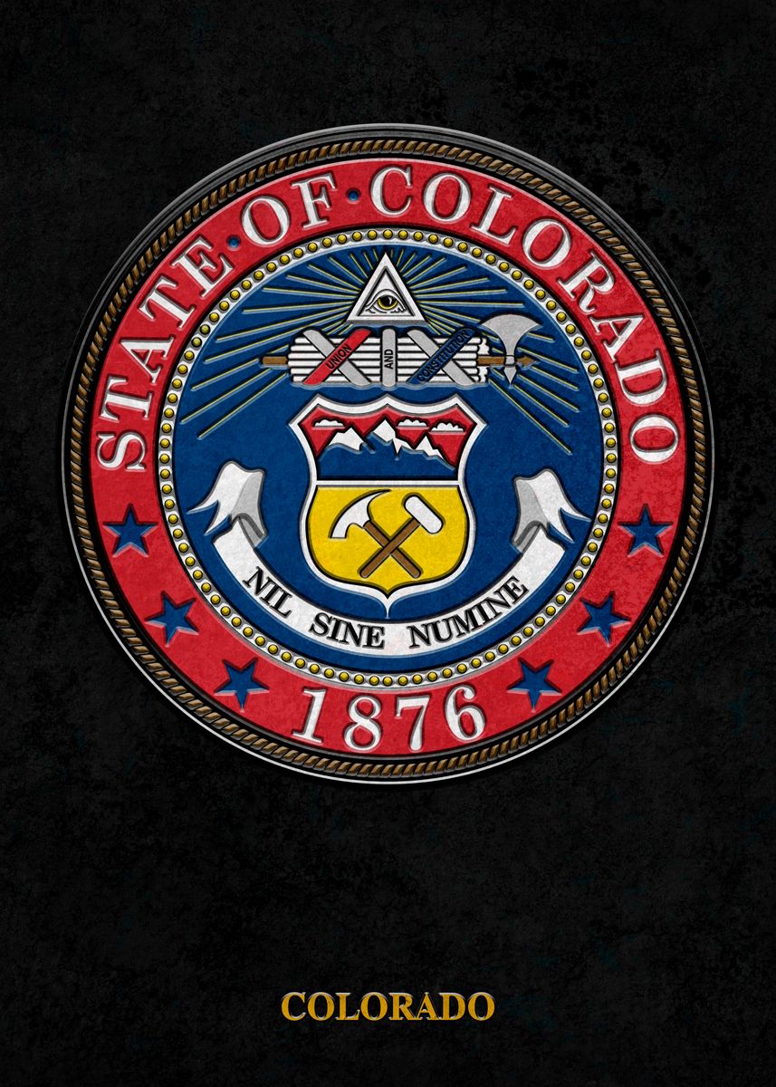 'Seal of Colorado' Poster, picture, metal print, paint by Ferit Kurt ...