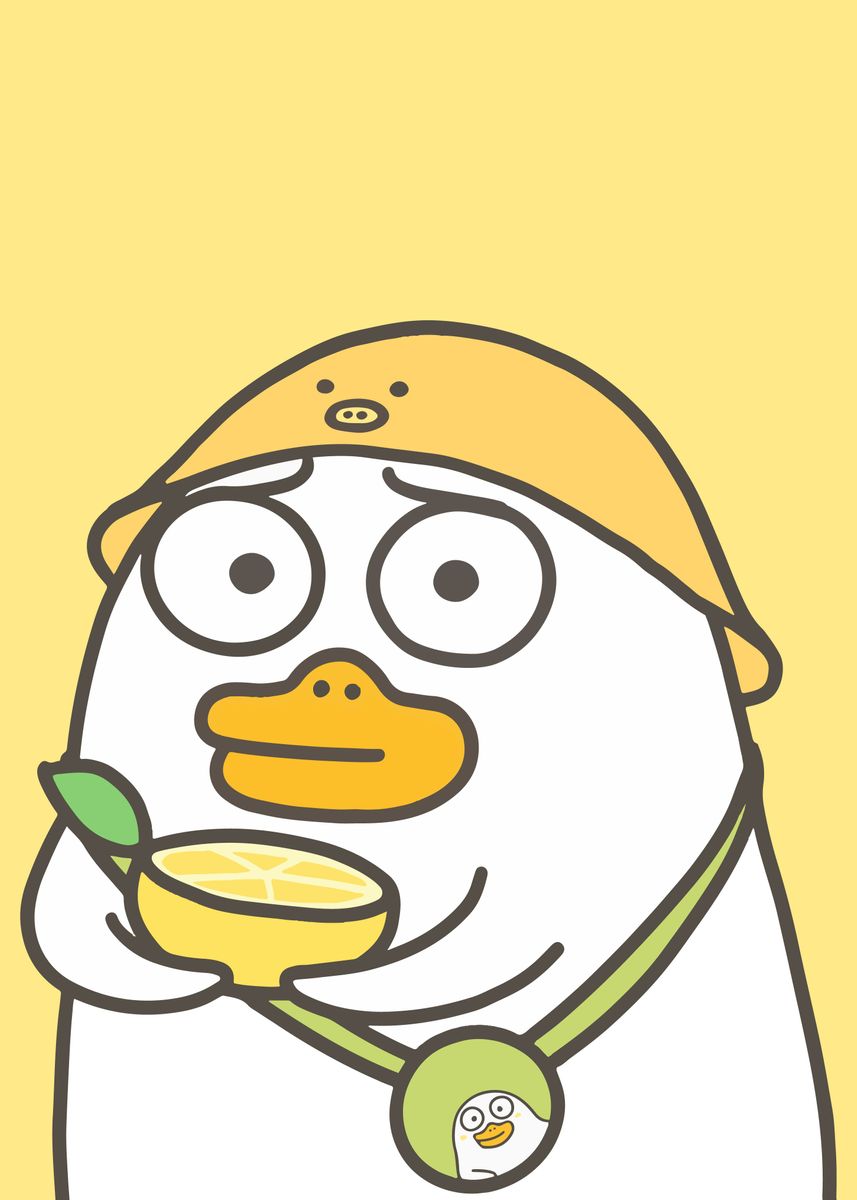 'Cute Lemon Duck' Poster by 3am | Displate