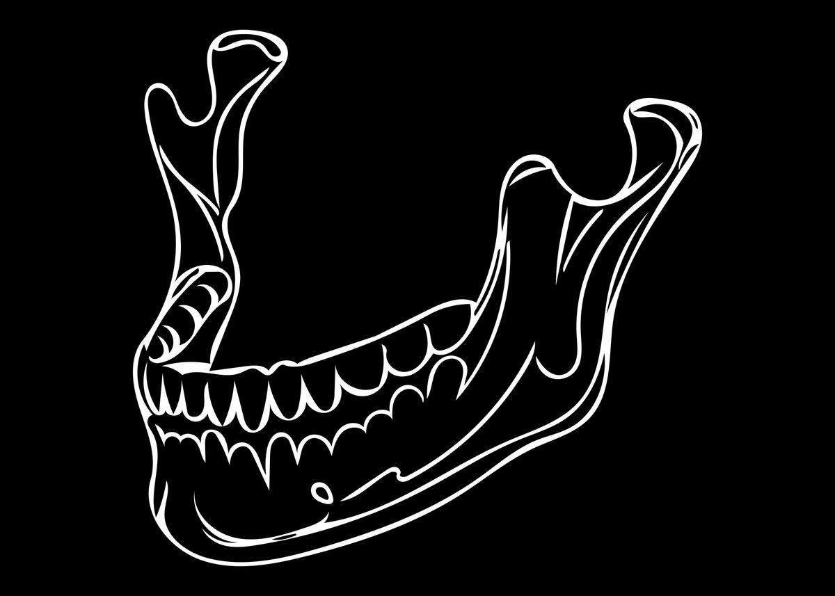 'Jaw Line Art Minimal' Poster by Chris Hartmann | Displate