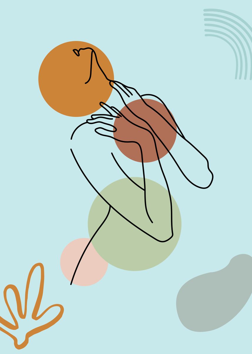 'Boho girl body' Poster by Moon Calendar Studio | Displate