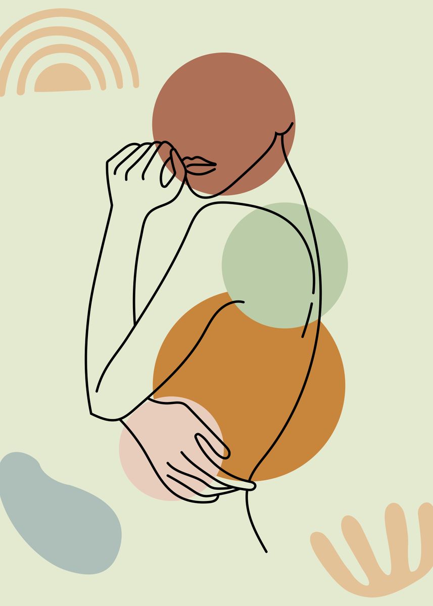 'Boho woman body' Poster, picture, metal print, paint by Moon Calendar ...