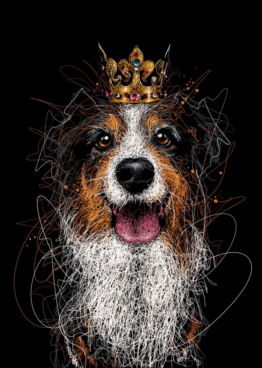 'King of Dog' Poster, picture, metal print, paint by yunur mawan | Displate