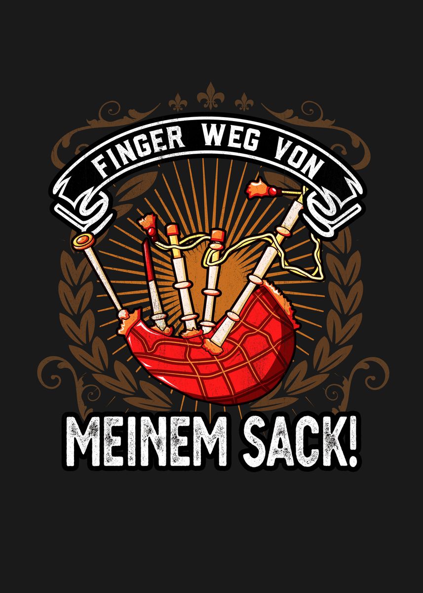 'Dudelsack Bagpipe Fun' Poster by Foxxy Merch | Displate