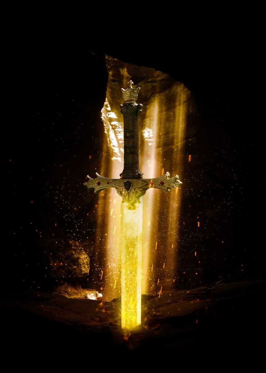 'Magical Sword Poster' Poster by Panther Blades | Displate