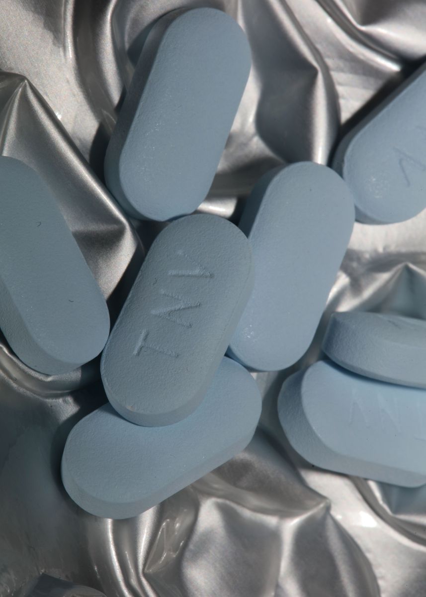 'Blue medical pills macro' Poster by BakalaeroZz Photography | Displate