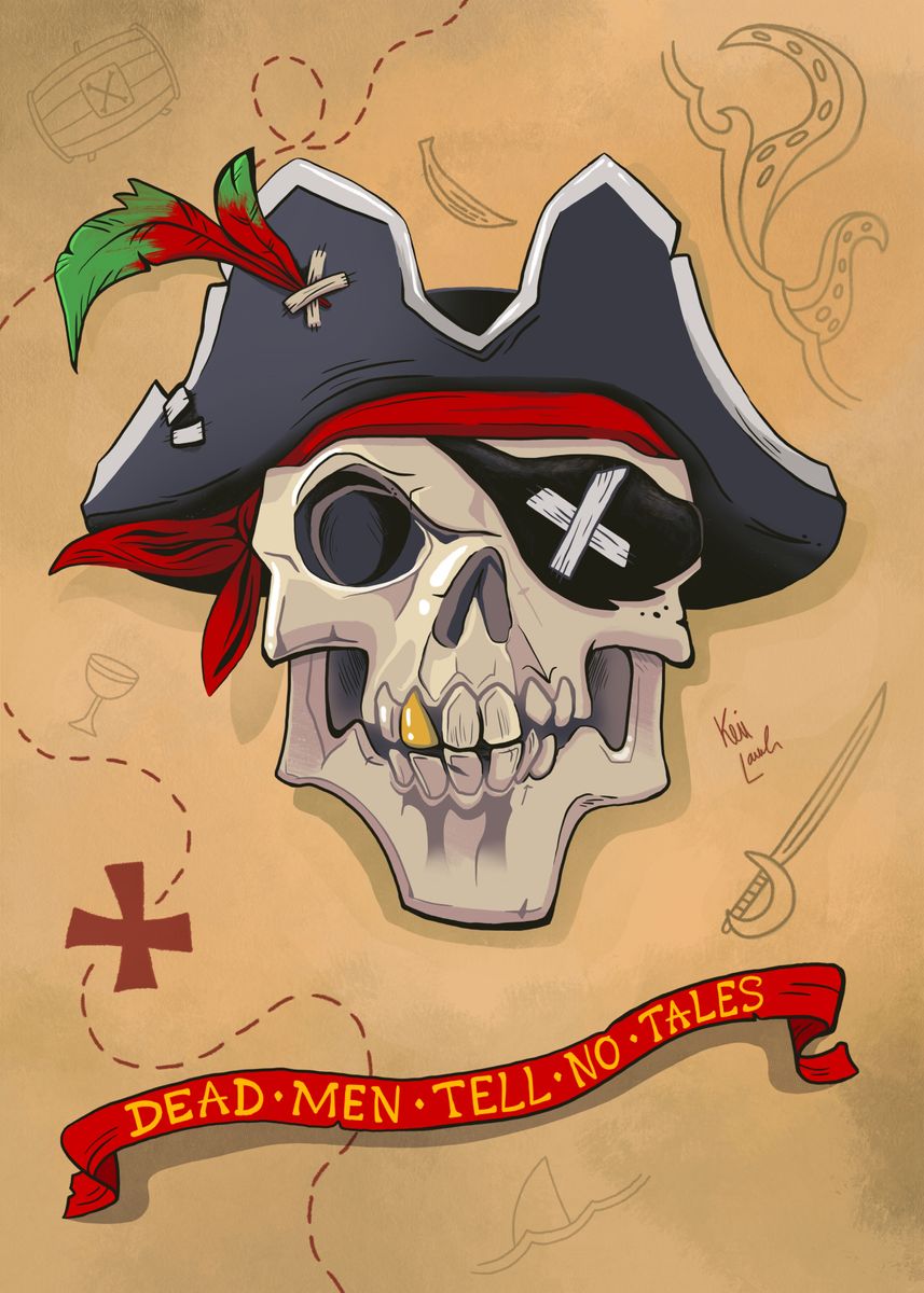 'Dead Men Tell No Tales' Poster, picture, metal print, paint by Kevin ...