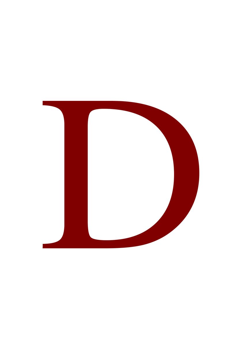 'letter D' Poster, picture, metal print, paint by Spring Flower | Displate