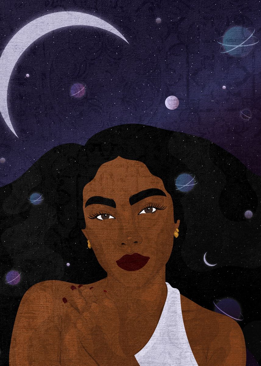 'Zohra' Poster, picture, metal print, paint by odhara | Displate