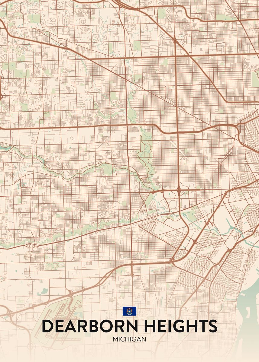 'Dearborn Heights MI' Poster, picture, metal print, paint by IMR ...