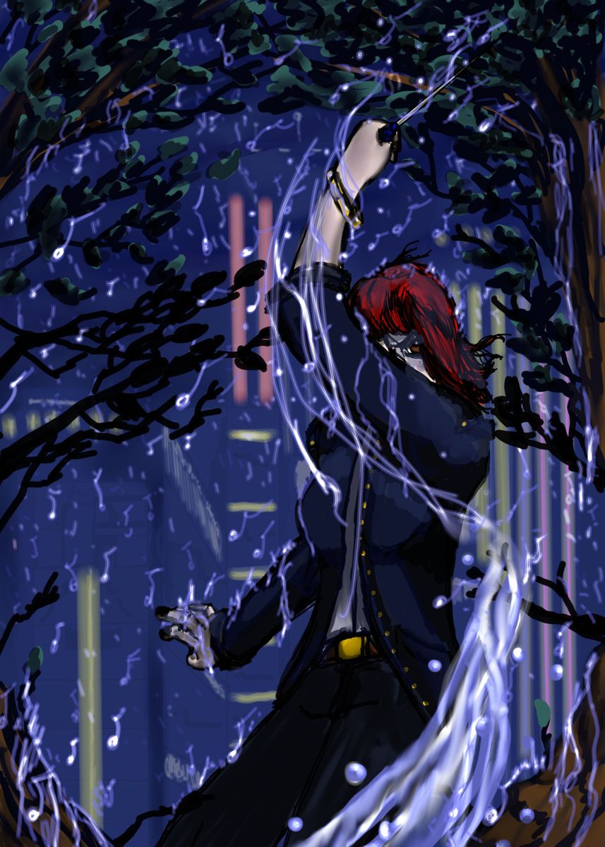 'Conducting The Droplets' Poster, picture, metal print, paint by ...