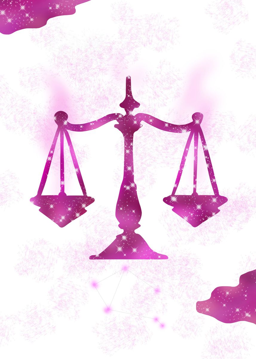 'Libra Constellation' Poster, picture, metal print, paint by Rickie Blu ...