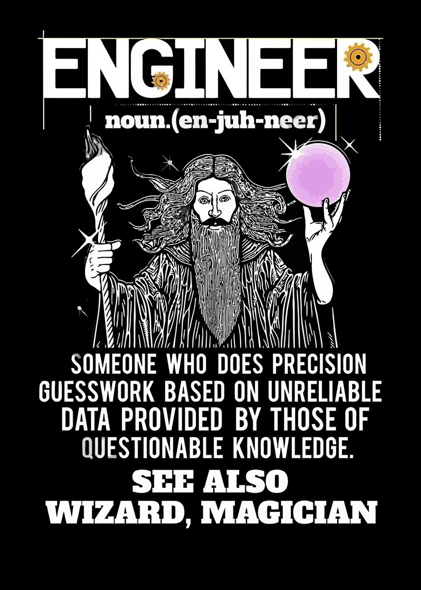 'Funny Engineer' Poster, picture, metal print, paint by Funny One Piece ...