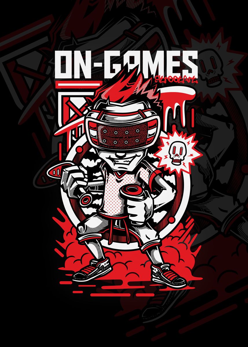 'ON GAmes' Poster, picture, metal print, paint by muhammadh ashfaque ...