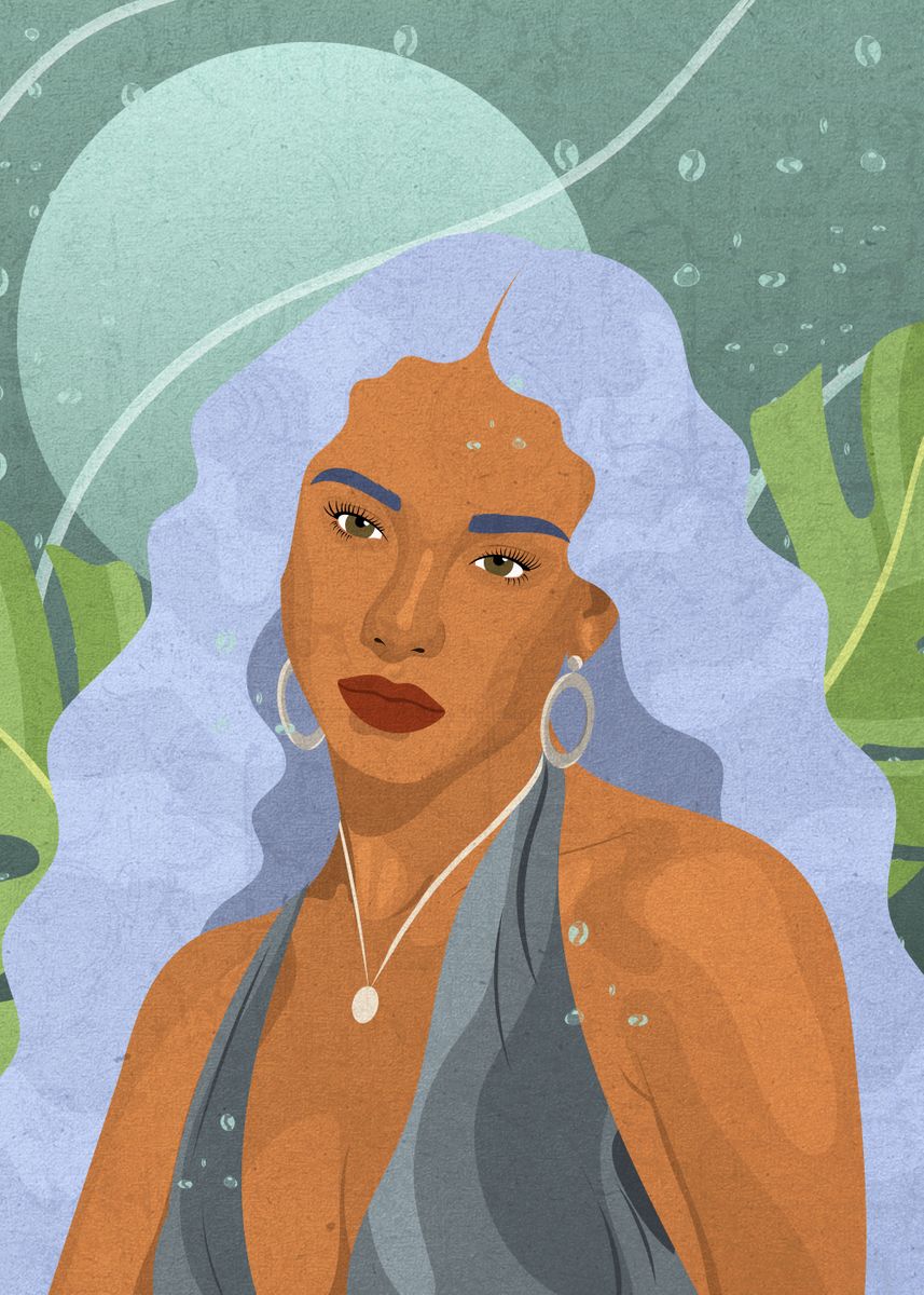 'Nera Water Goddess' Poster, picture, metal print, paint by odhara ...