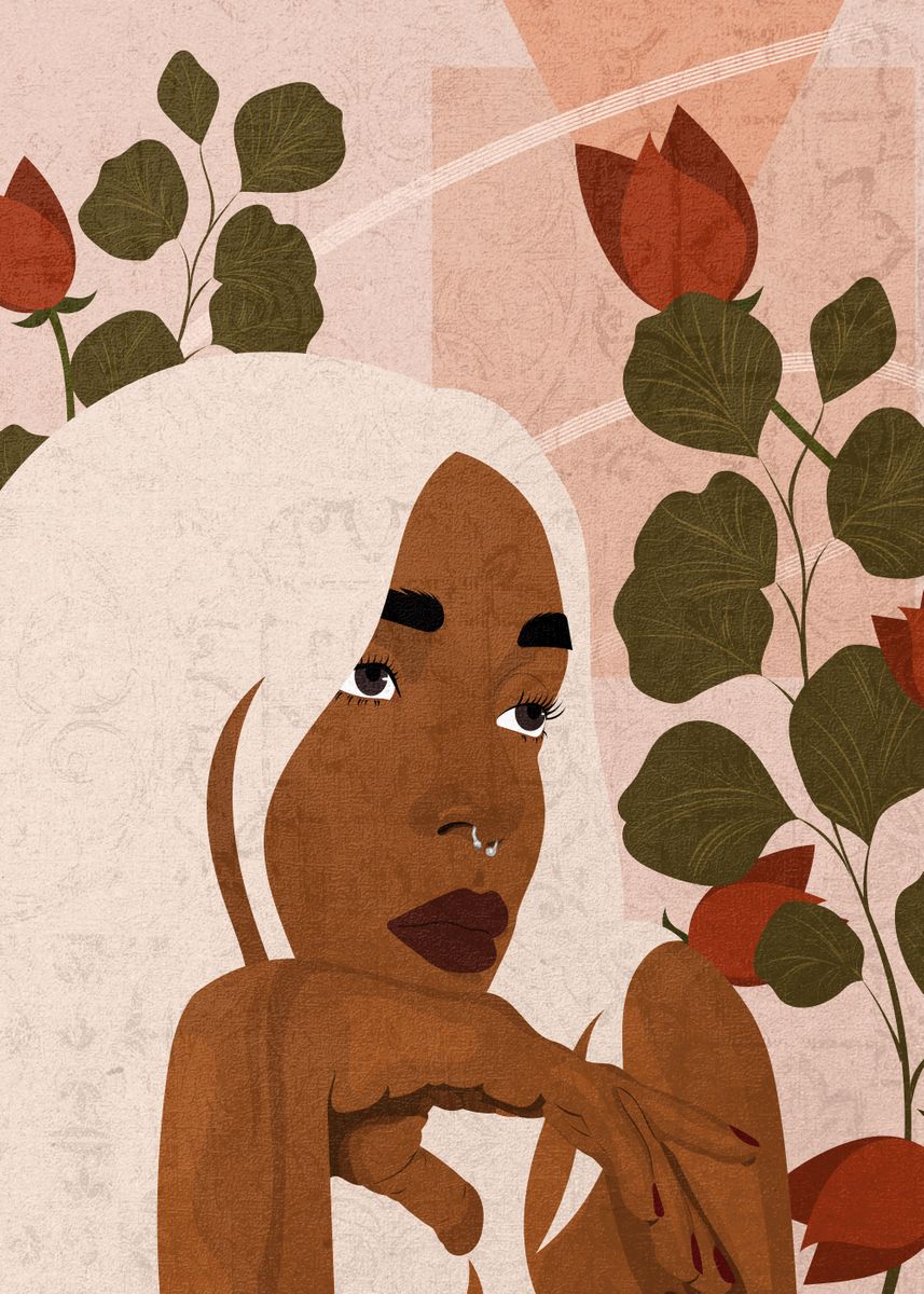 'Anika - Unbothered Woman' Poster, picture, metal print, paint by ...