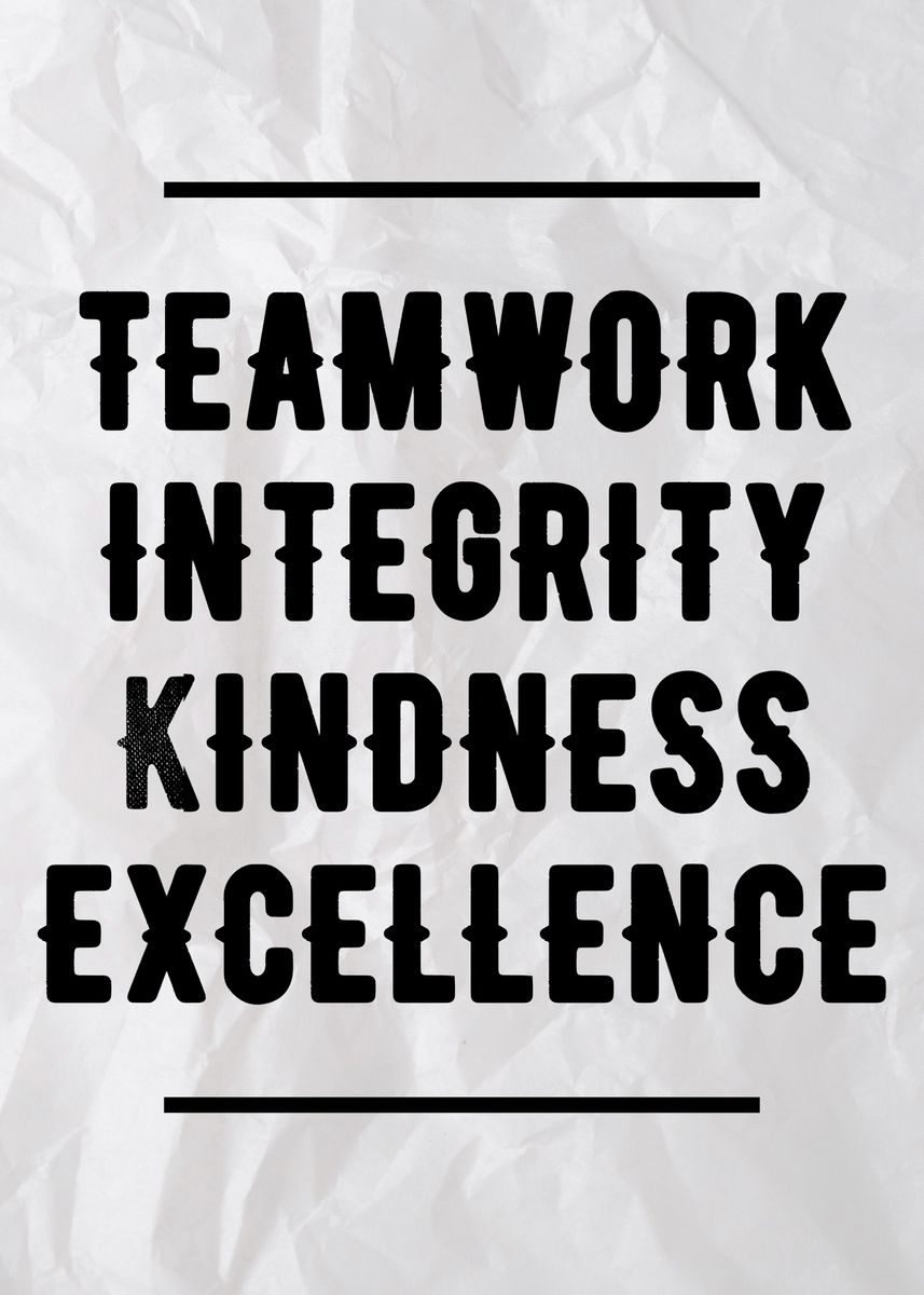 'Teamwork Integrity' Poster, picture, metal print, paint by Colorize ...