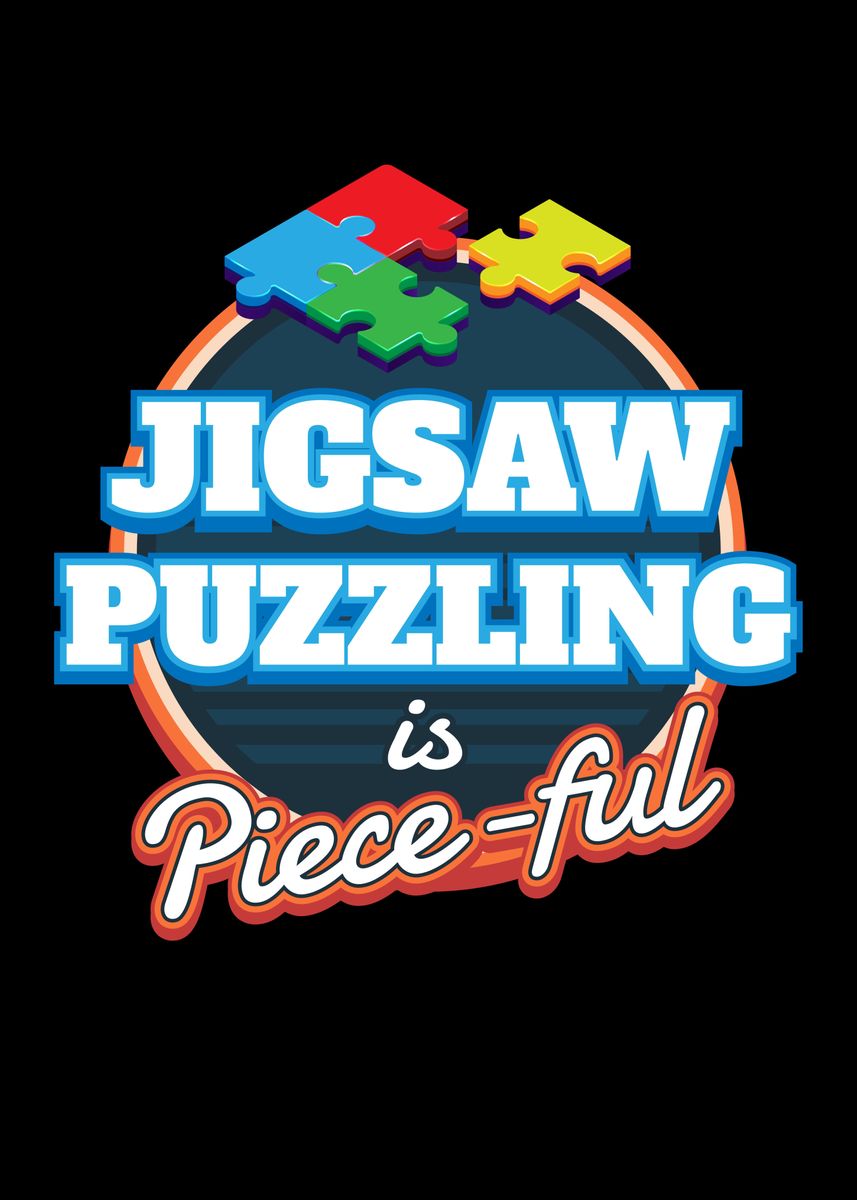 'Jigsaw Puzzling' Poster, picture, metal print, paint by Mooon | Displate