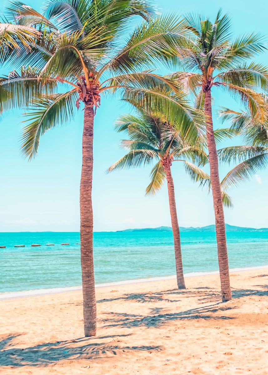 'Tropical Beach' Poster, picture, metal print, paint by Mango Art ...