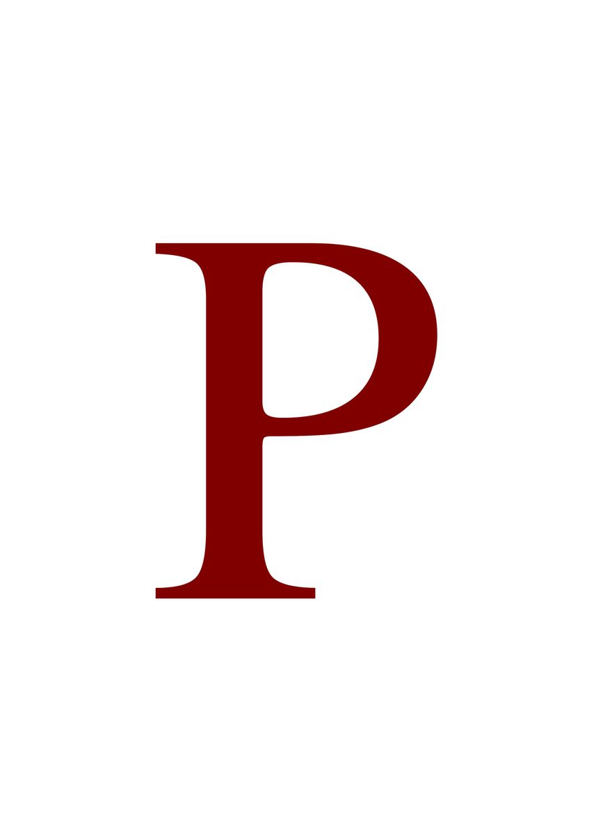 'letter P' Poster, picture, metal print, paint by Spring Flower | Displate