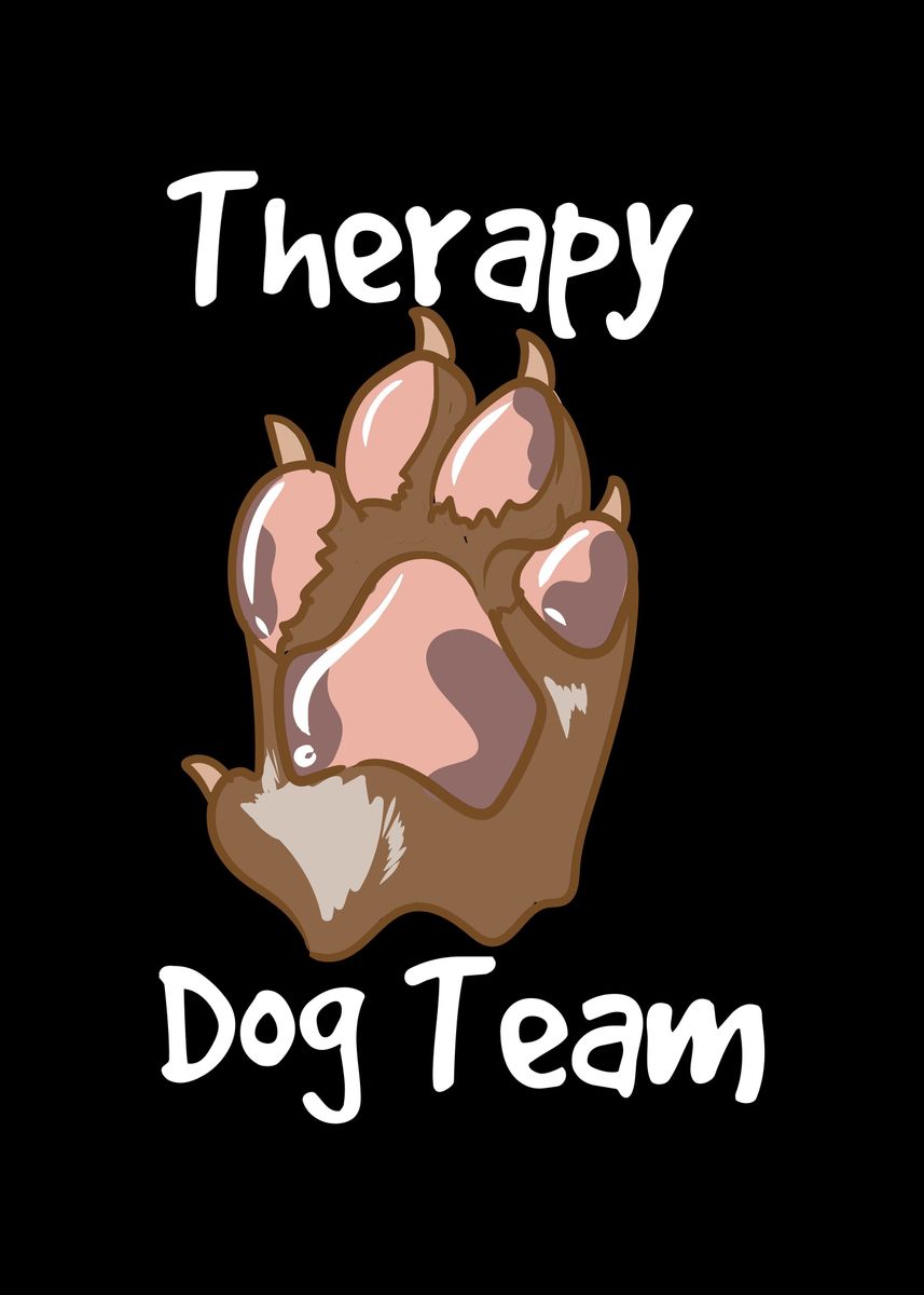 'Therapy Dog Team' Poster, picture, metal print, paint by Uwe Seibert ...