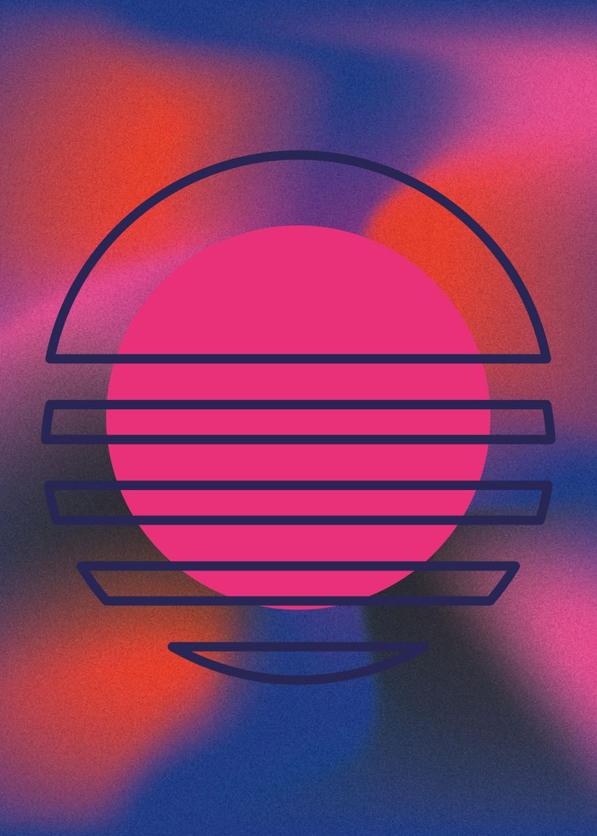 'Vaporwave Abstract' Poster, picture, metal print, paint by Simon ...