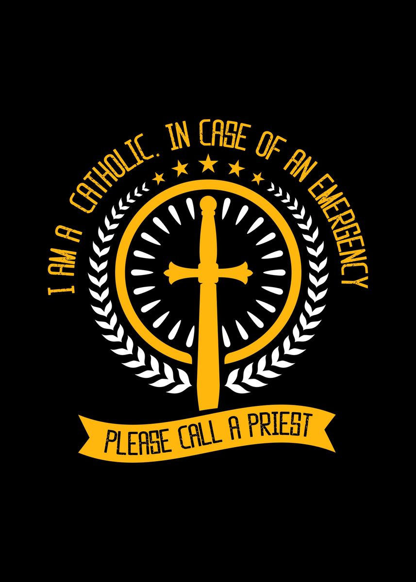 'Catholic Priest' Poster, picture, metal print, paint by Sebastian ...