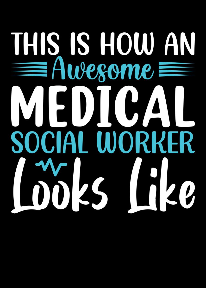 'Medical Social Worker' Poster by Lukes Pixel Studio | Displate